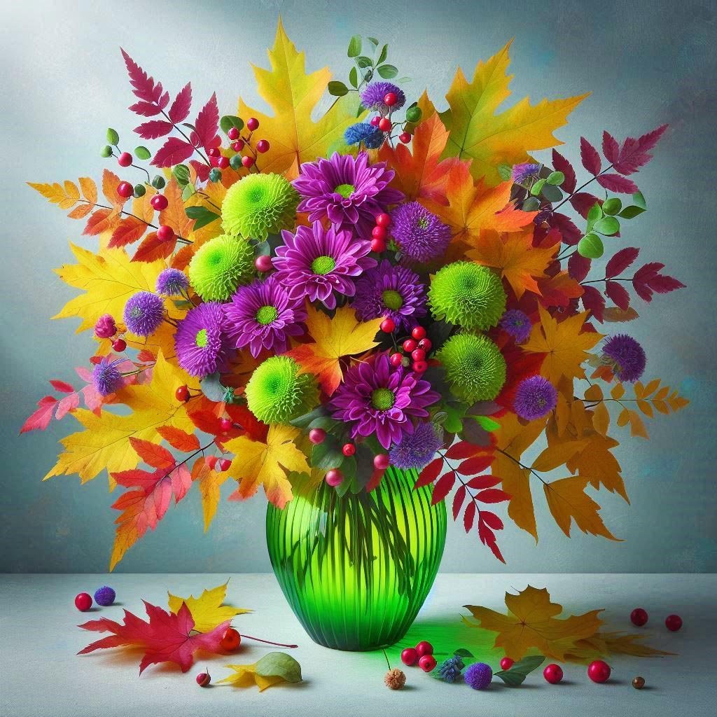 Jigsaw Puzzle | 64 pieces | Beautiful Fall arrangement | Jigidi