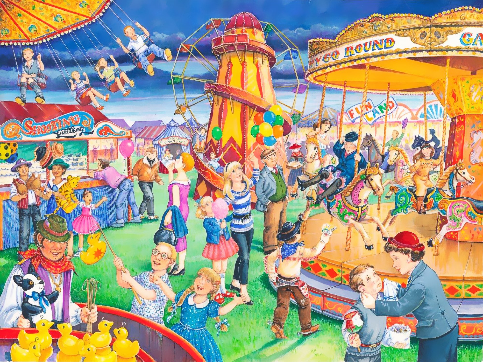Solve Fairground Rides jigsaw puzzle online with 352 pieces