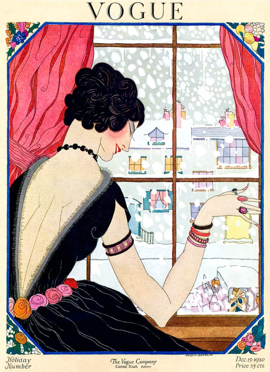 Solve Vogue, Holiday Number, Dec 1920, cover by Helen Dryden (American ...