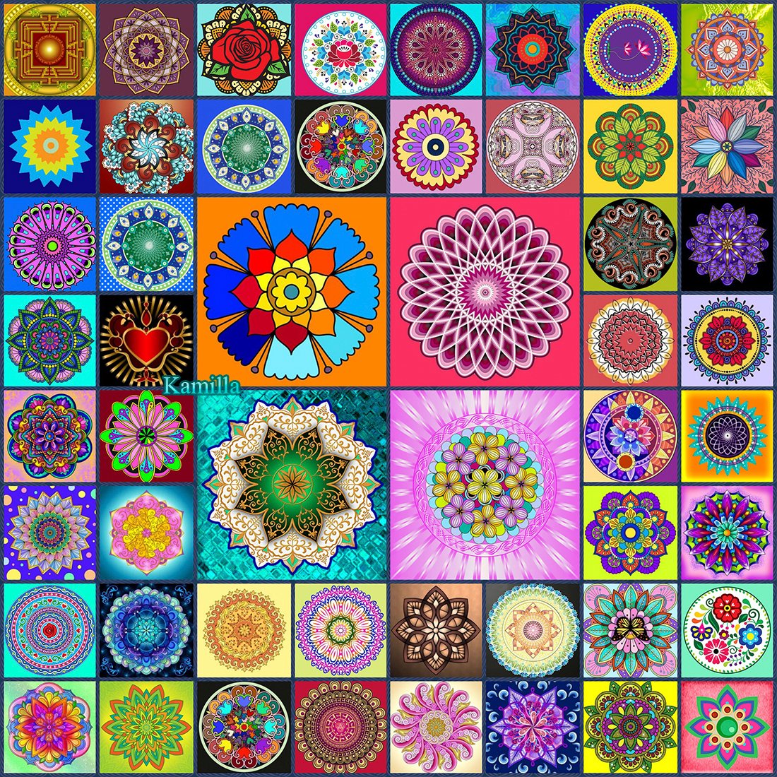 Solve Mandalas jigsaw puzzle online with 100 pieces