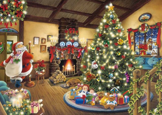 Solve Christmas - Eve of Christmas jigsaw puzzle online with 24 pieces