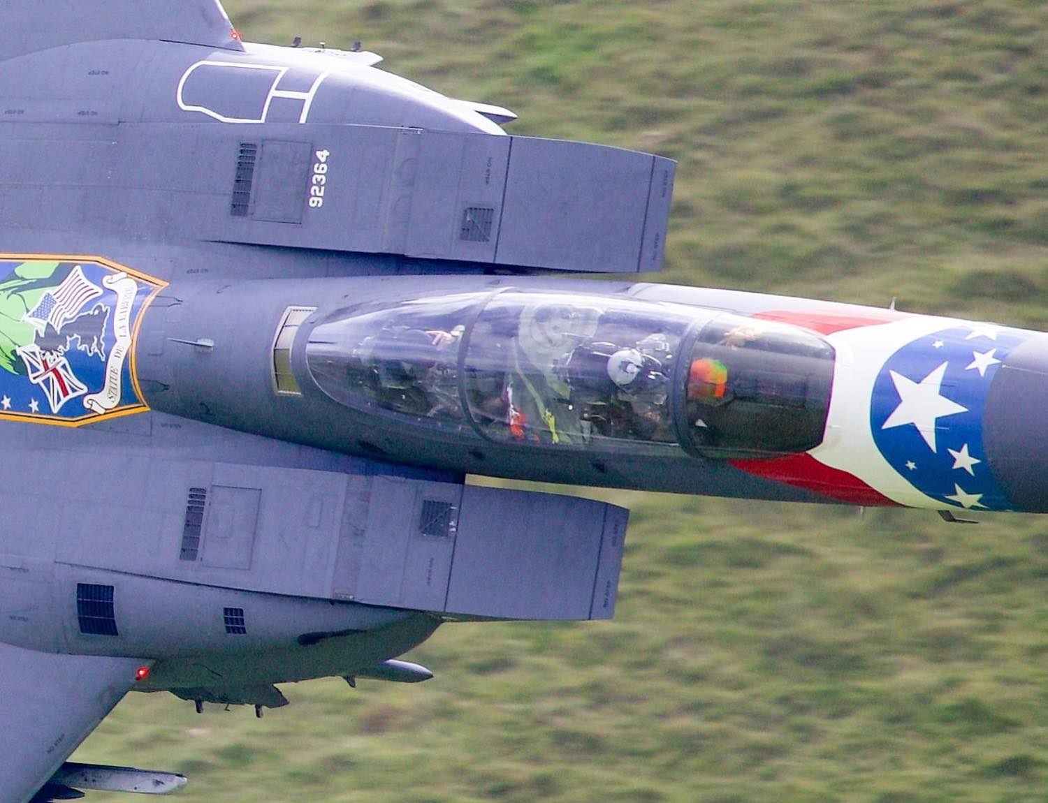 Solve F-15E Strike Eagle. If you look closely, the guy in the rear seat ...