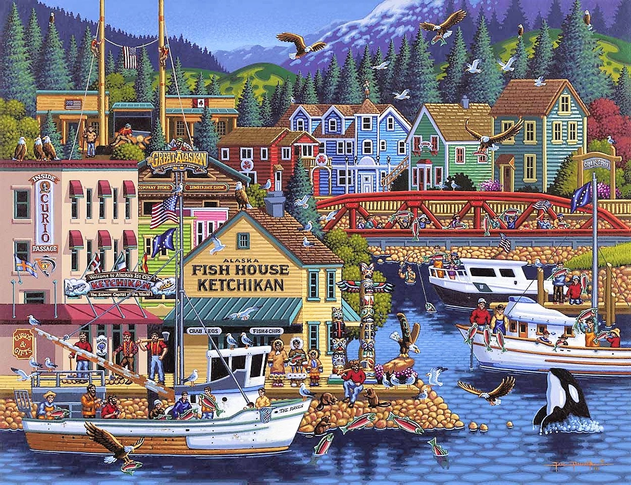 Solve Ketchikan, Alaska jigsaw puzzle online with 336 pieces