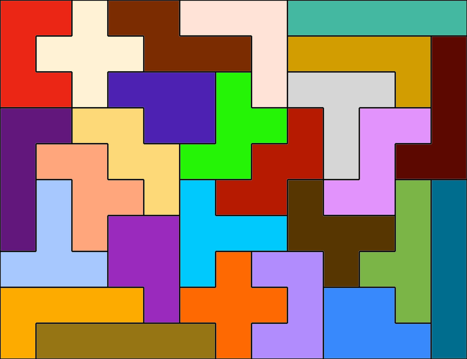 Solve Pentominoes jigsaw puzzle online with 520 pieces