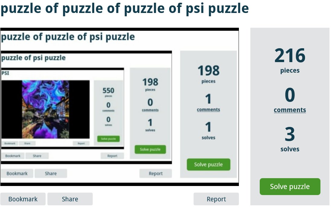Solve puzzle of puzzle of puzzle of puzzle of psi puzzle jigsaw puzzle online with 198 pieces