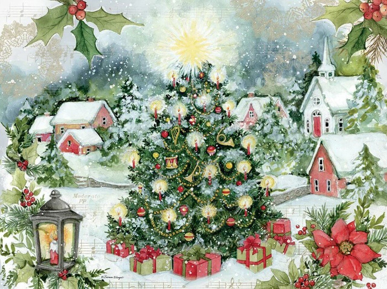 Solve Christmas Tree (Medium) jigsaw puzzle online with 99 pieces