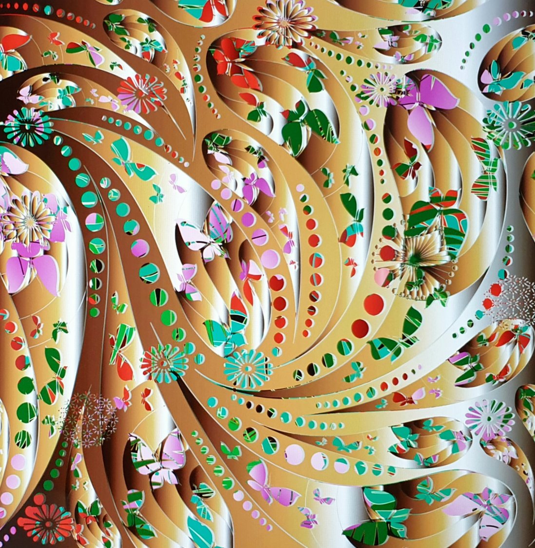 Solve ORNAMENTAL PAISLEY jigsaw puzzle online with 25 pieces