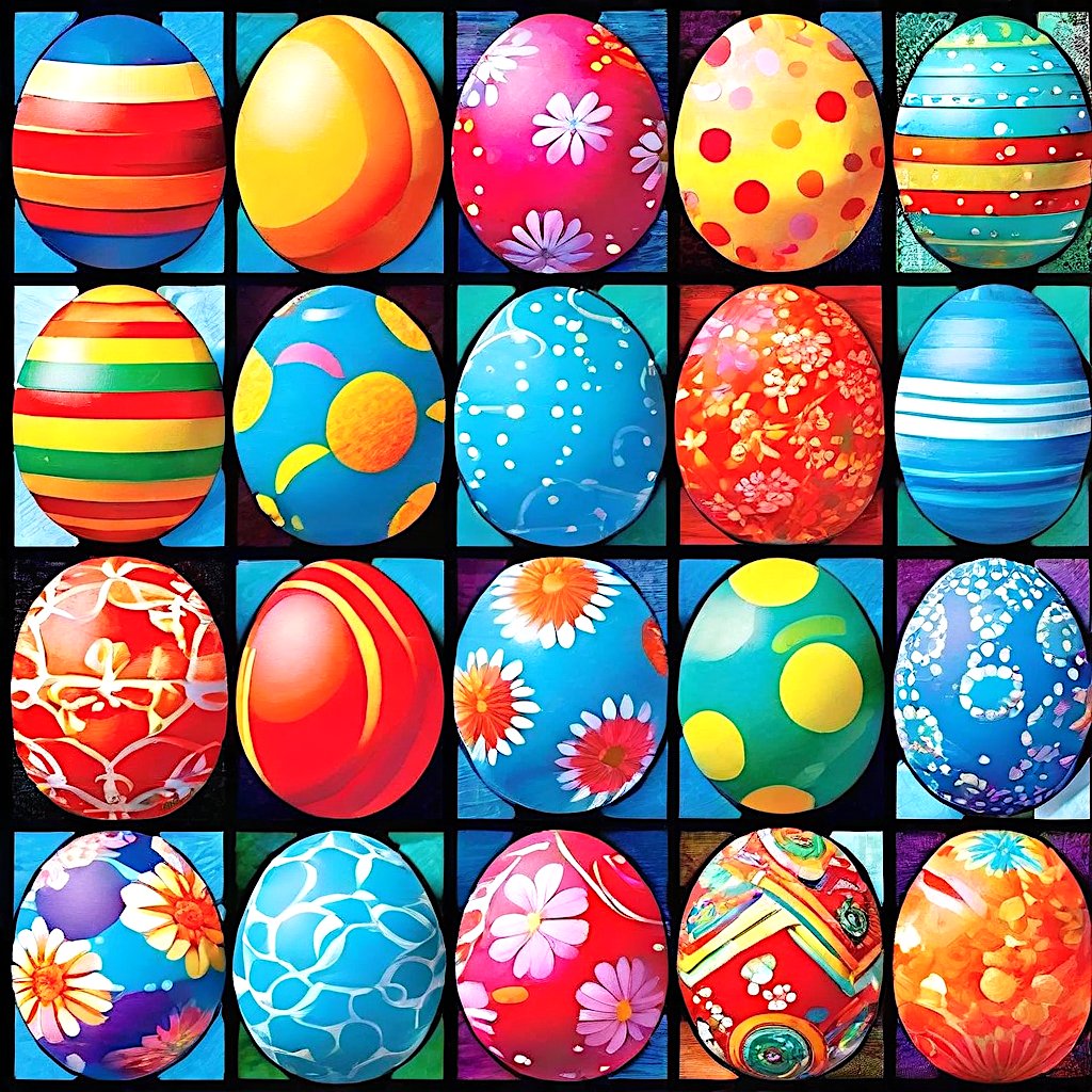 Solve Easter Eggs jigsaw puzzle online with 100 pieces