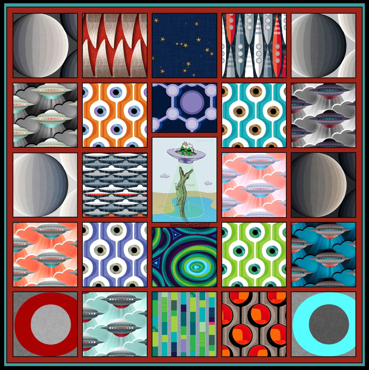 Solve Art Deco in Space jigsaw puzzle online with 144 pieces