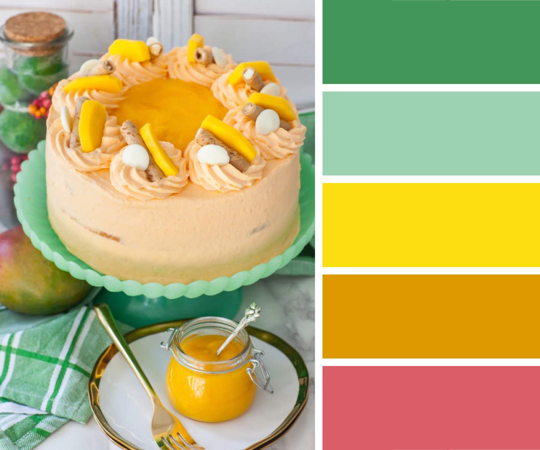 Solve Creamy Mango Cake jigsaw puzzle online with 270 pieces