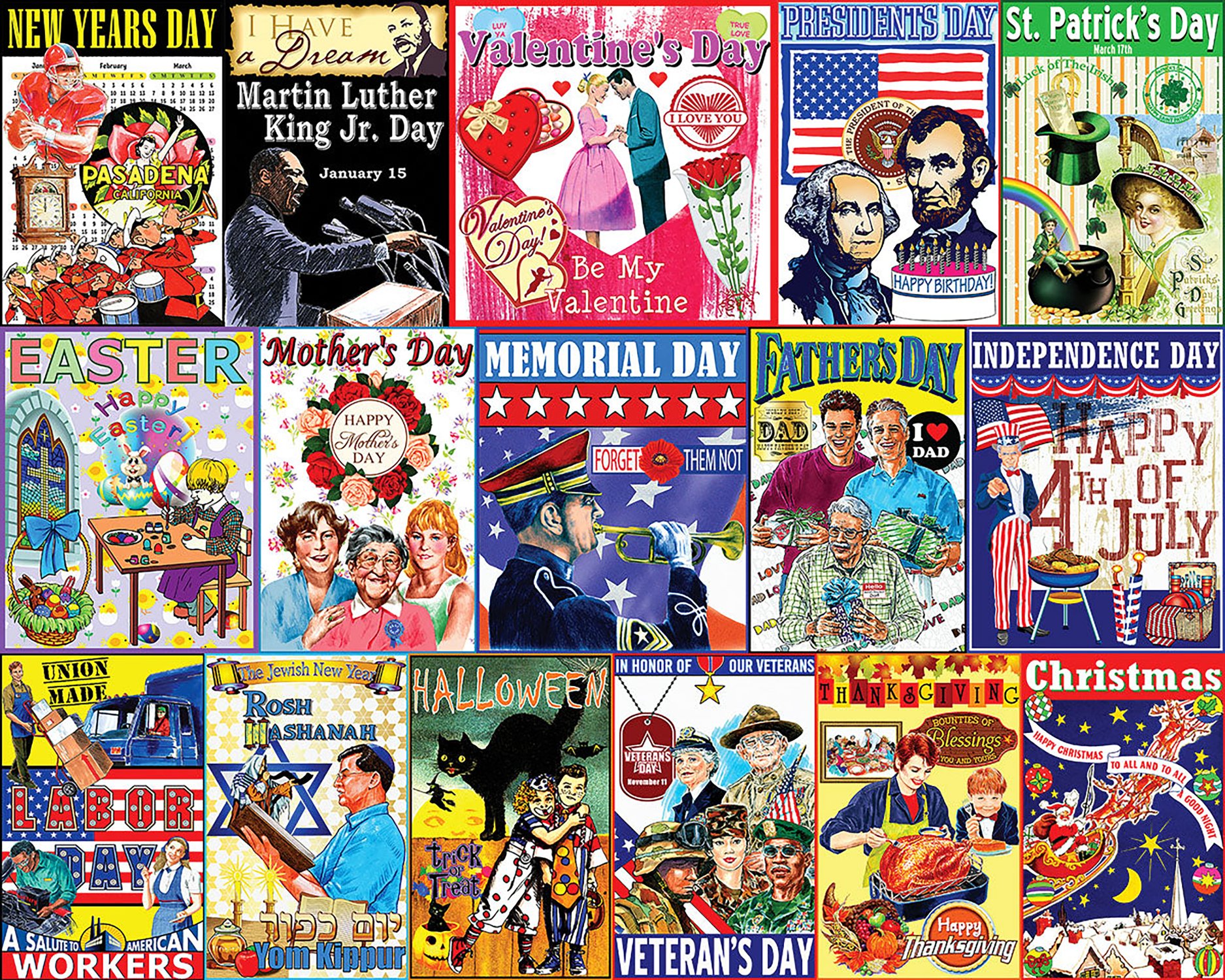 Solve Holiday Calendar jigsaw puzzle online with 357 pieces