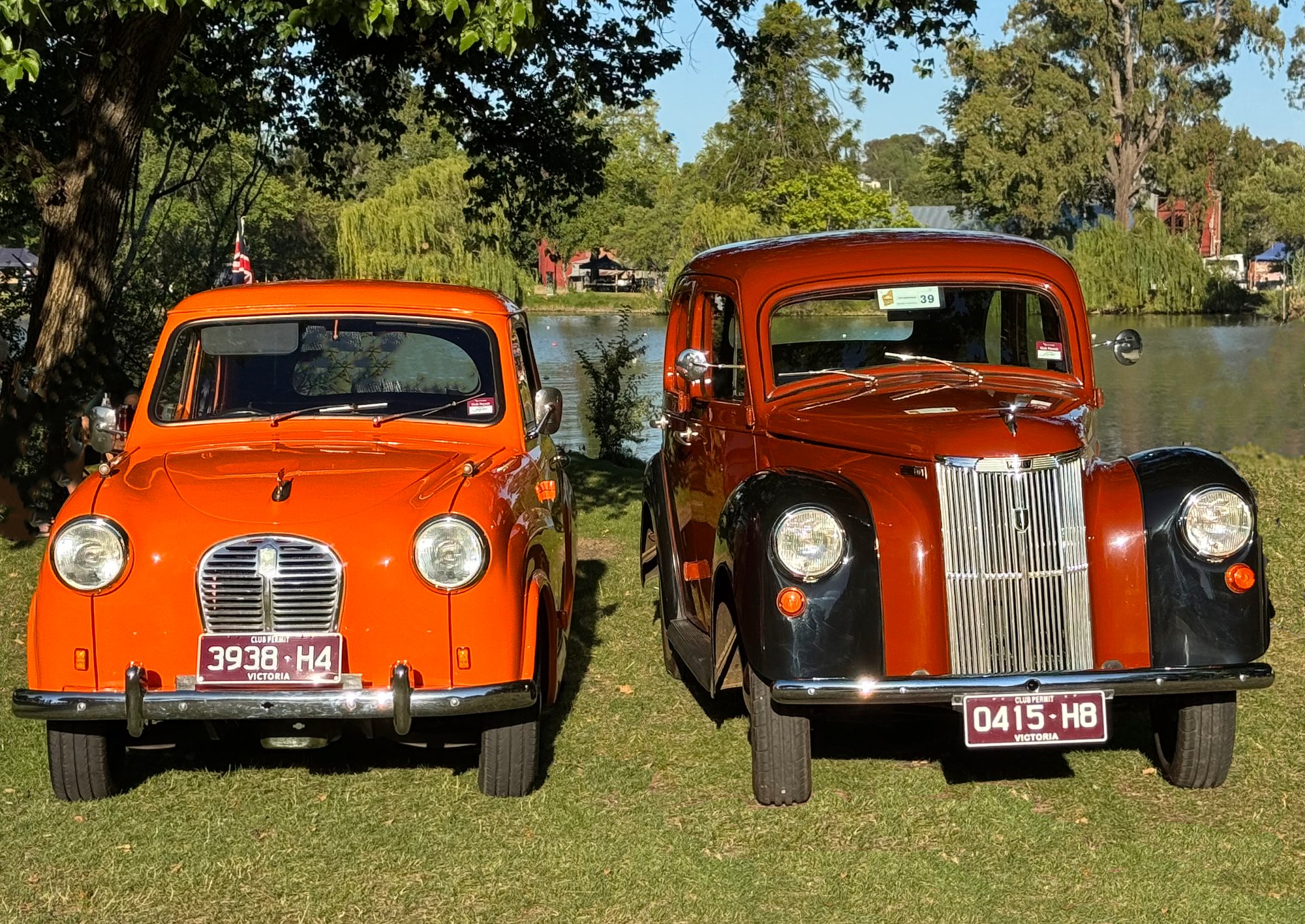 Solve Austin A30 and a Ford Prefect E493A jigsaw puzzle online with 96 ...
