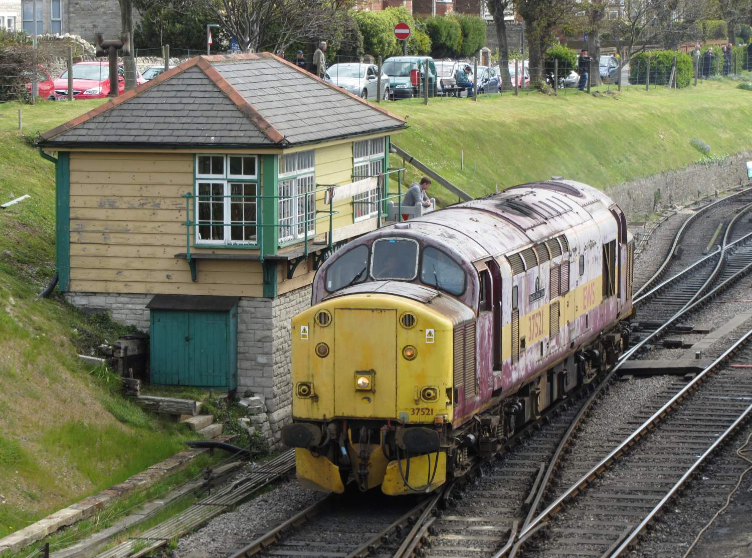 Solve BR Class 37 37521 English China Clays at Swanage. jigsaw puzzle ...
