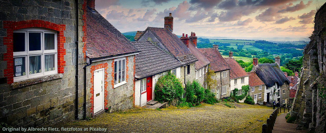 Solve A village in the English countryside jigsaw puzzle online with 44 ...