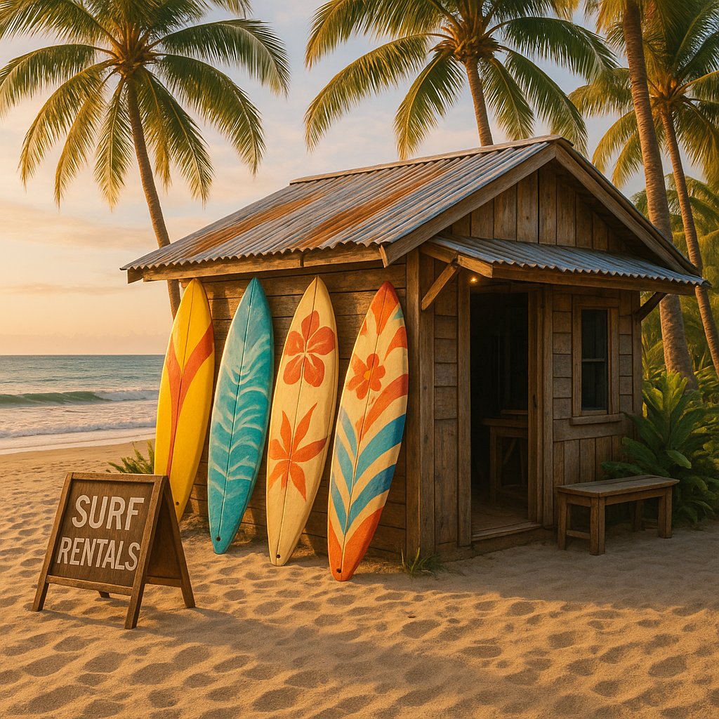 Solve Surf rentals jigsaw puzzle online with 169 pieces