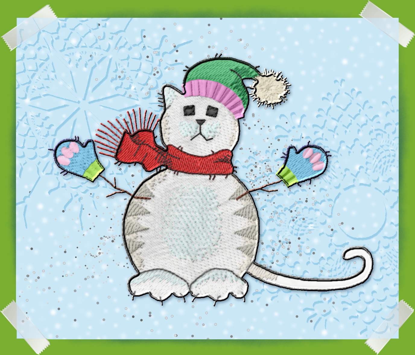 Solve Snow Kitty jigsaw puzzle online with 154 pieces