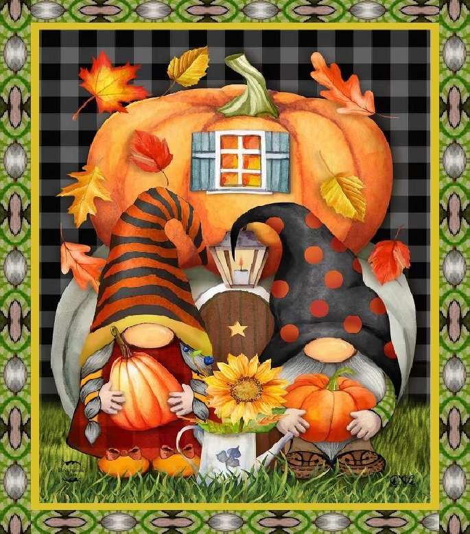 Solve Fall Gnomes jigsaw puzzle online with 42 pieces
