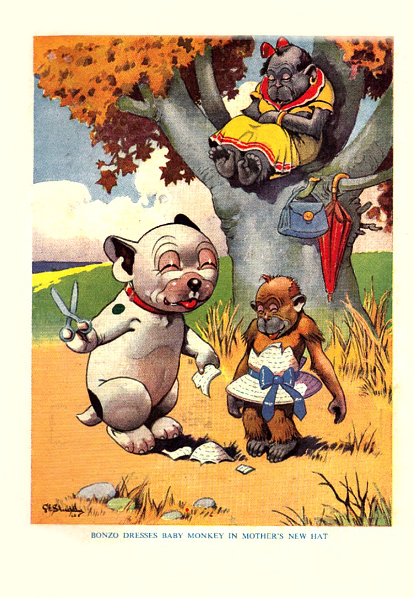 Solve Bonzo Dresses Baby Monkey in Mother's New Hat, Bonzo's Annual ...