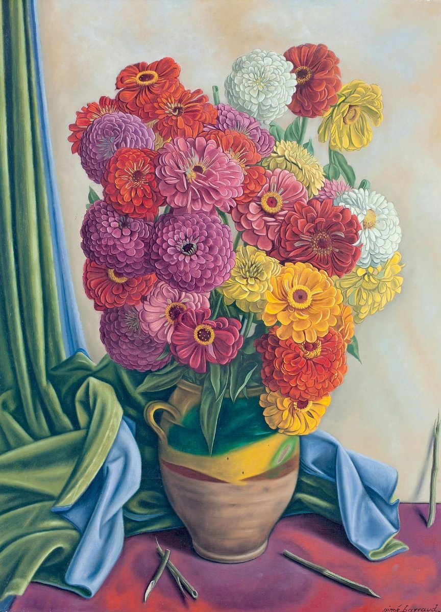 Jigsaw Puzzle | 24 pieces | Still Life with Chrysanthemums ~ Aime ...