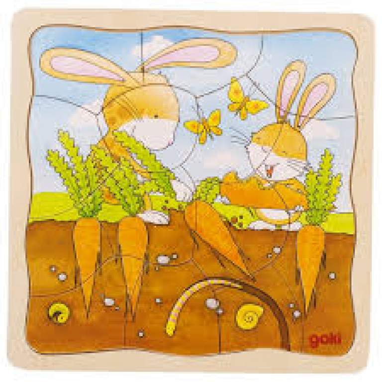 Solve Bunnies and Carrots jigsaw puzzle online with 81 pieces