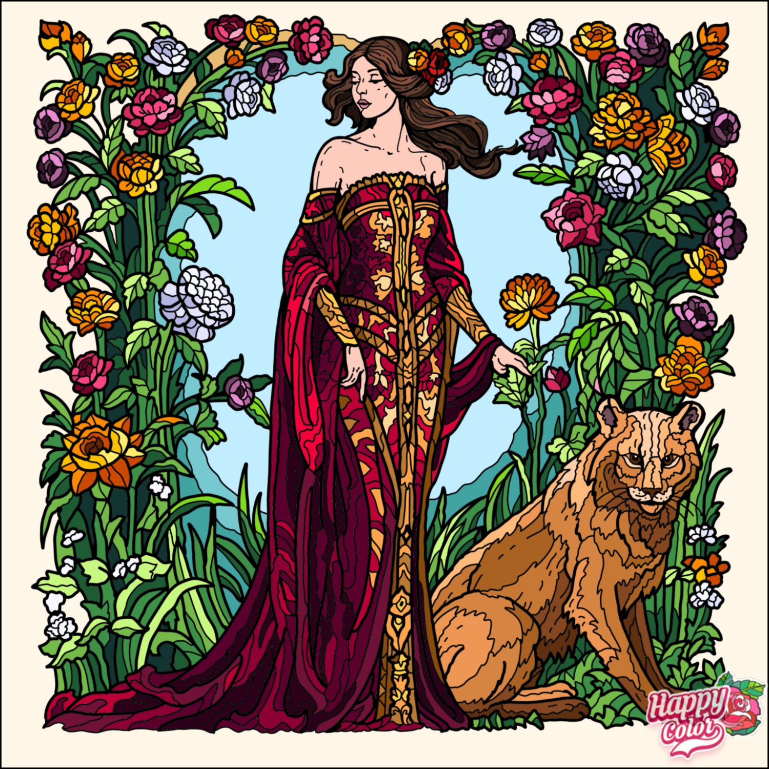 Solve HappyColor_45555 jigsaw puzzle online with 196 pieces