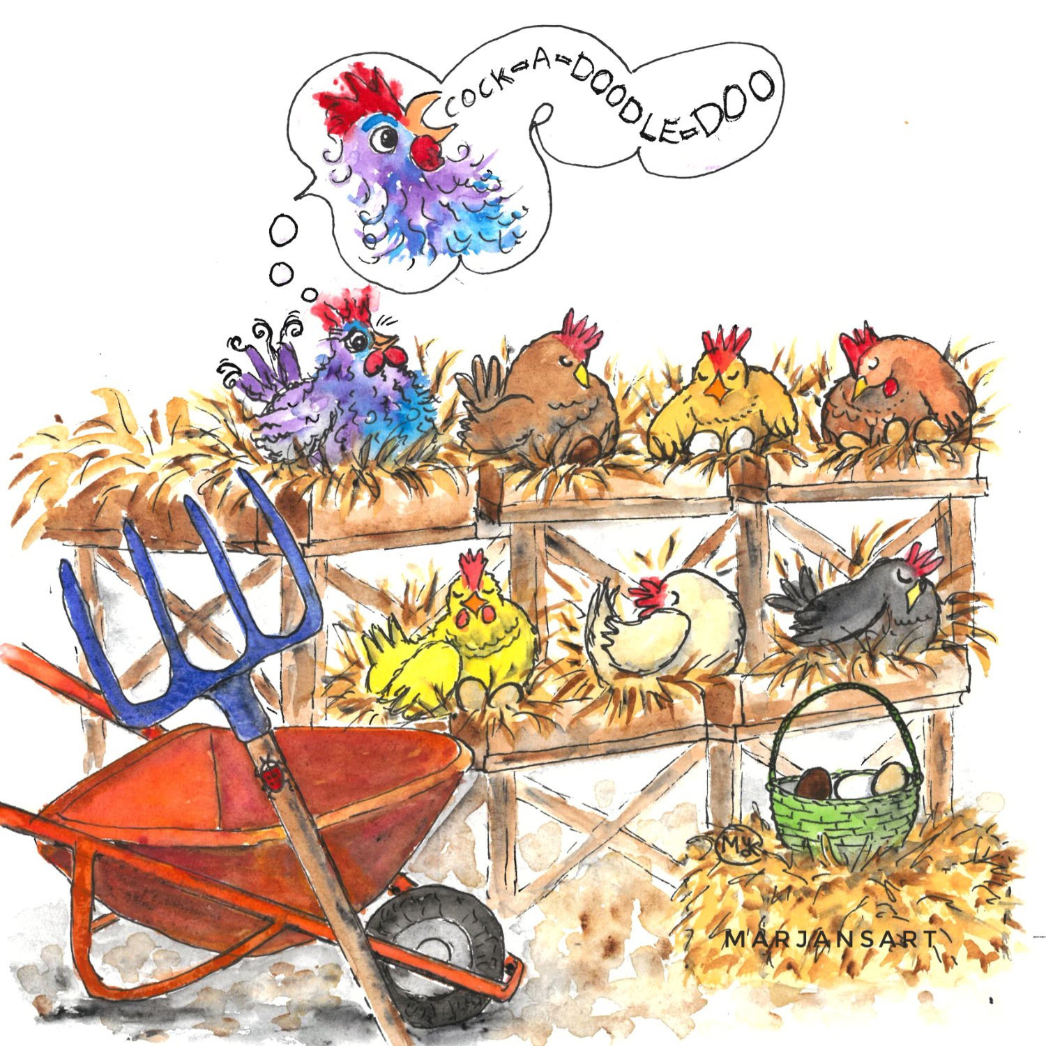 Solve 9. "The tale of Dolores". What?? Can it be that a hen could crow ...