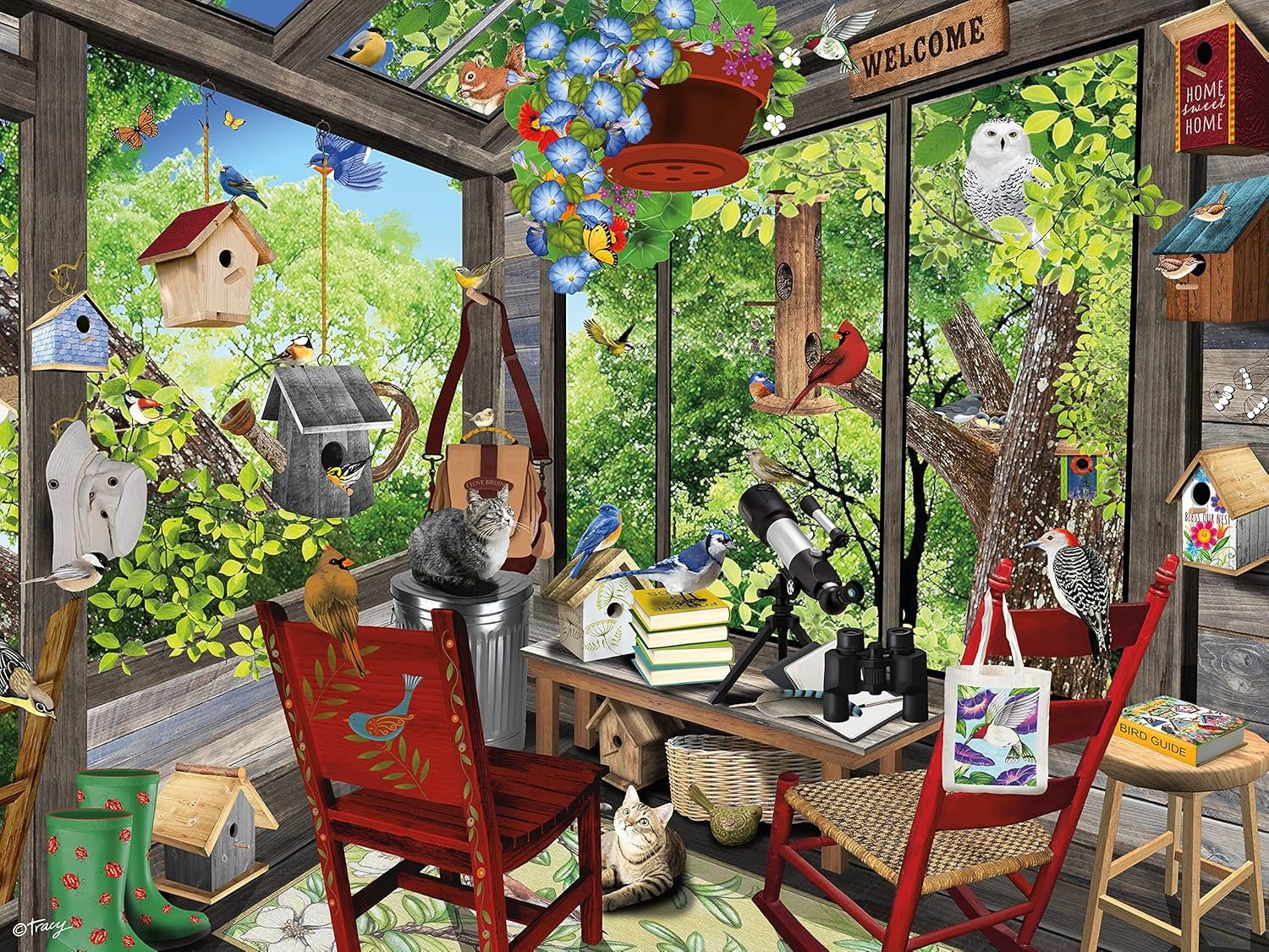 Solve For the Love of Birds jigsaw puzzle online with 252 pieces