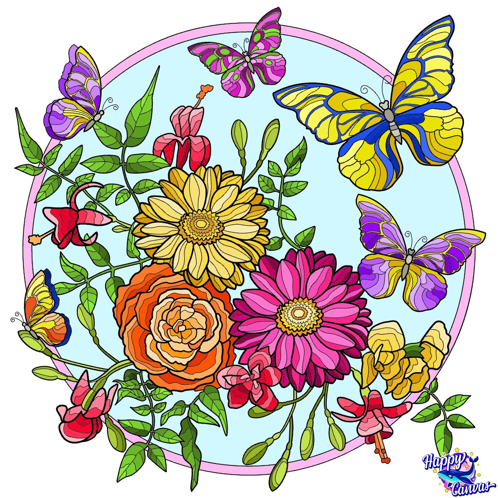 Solve More Flowers and Butterflies jigsaw puzzle online with 169 pieces