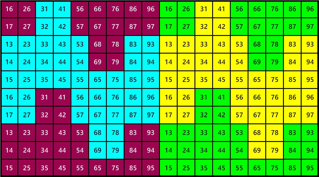 Solve Number 1290 tessellation 180 jigsaw puzzle online with 180 pieces