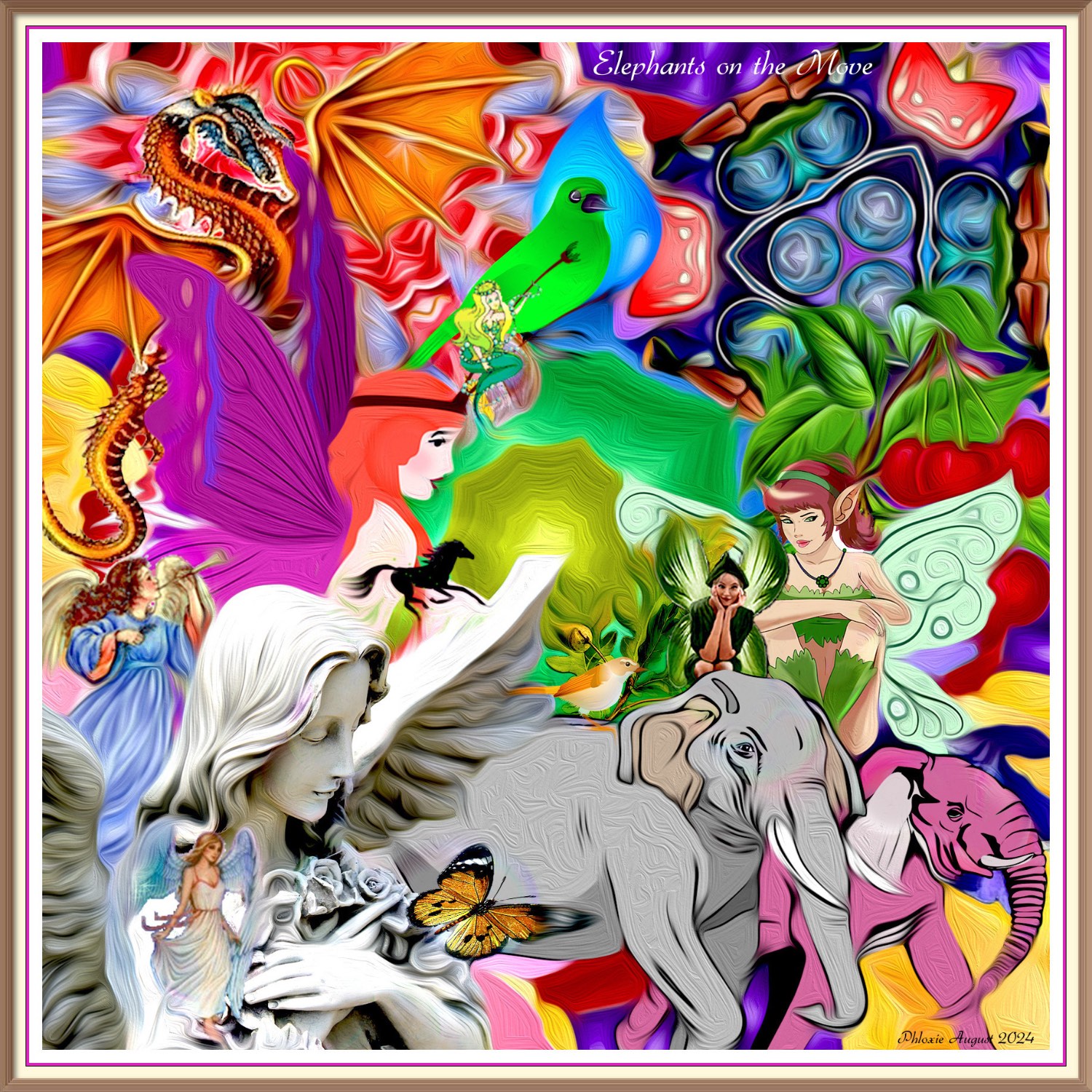 Jigsaw Puzzle | 100 pieces | Elephants on the Move | Jigidi