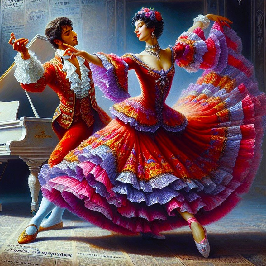 Solve Dancers jigsaw puzzle online with 100 pieces