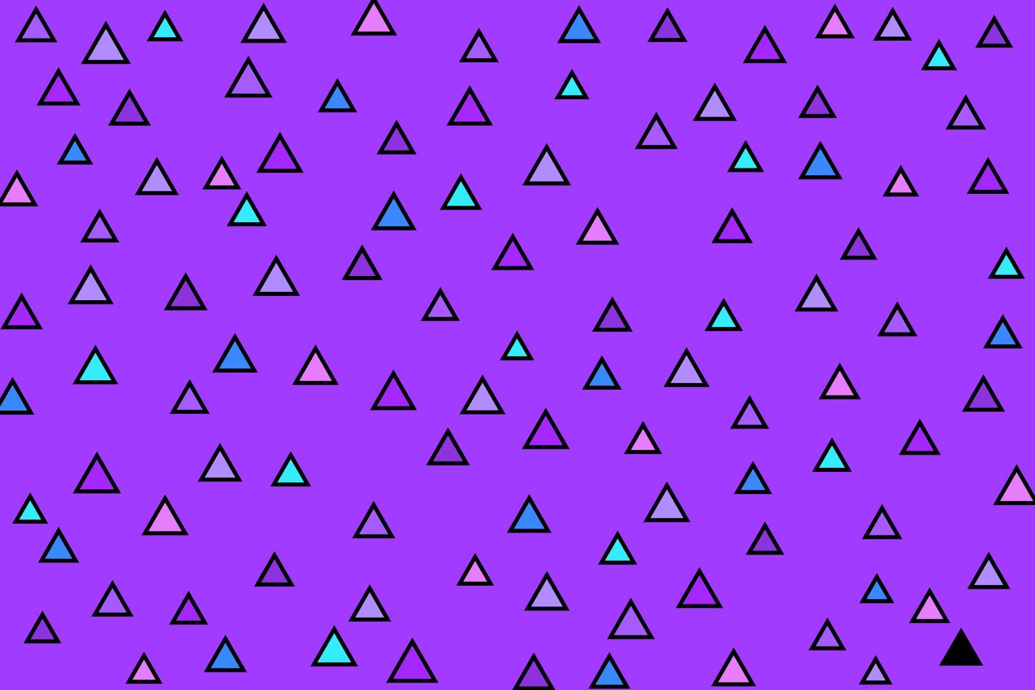 Solve Mini Little Triangles :) jigsaw puzzle online with 96 pieces