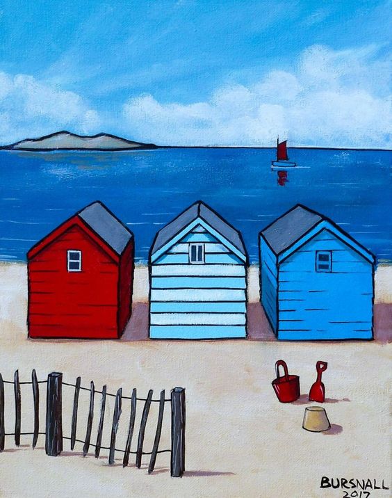 Solve Little Beach Huts jigsaw puzzle online with 80 pieces