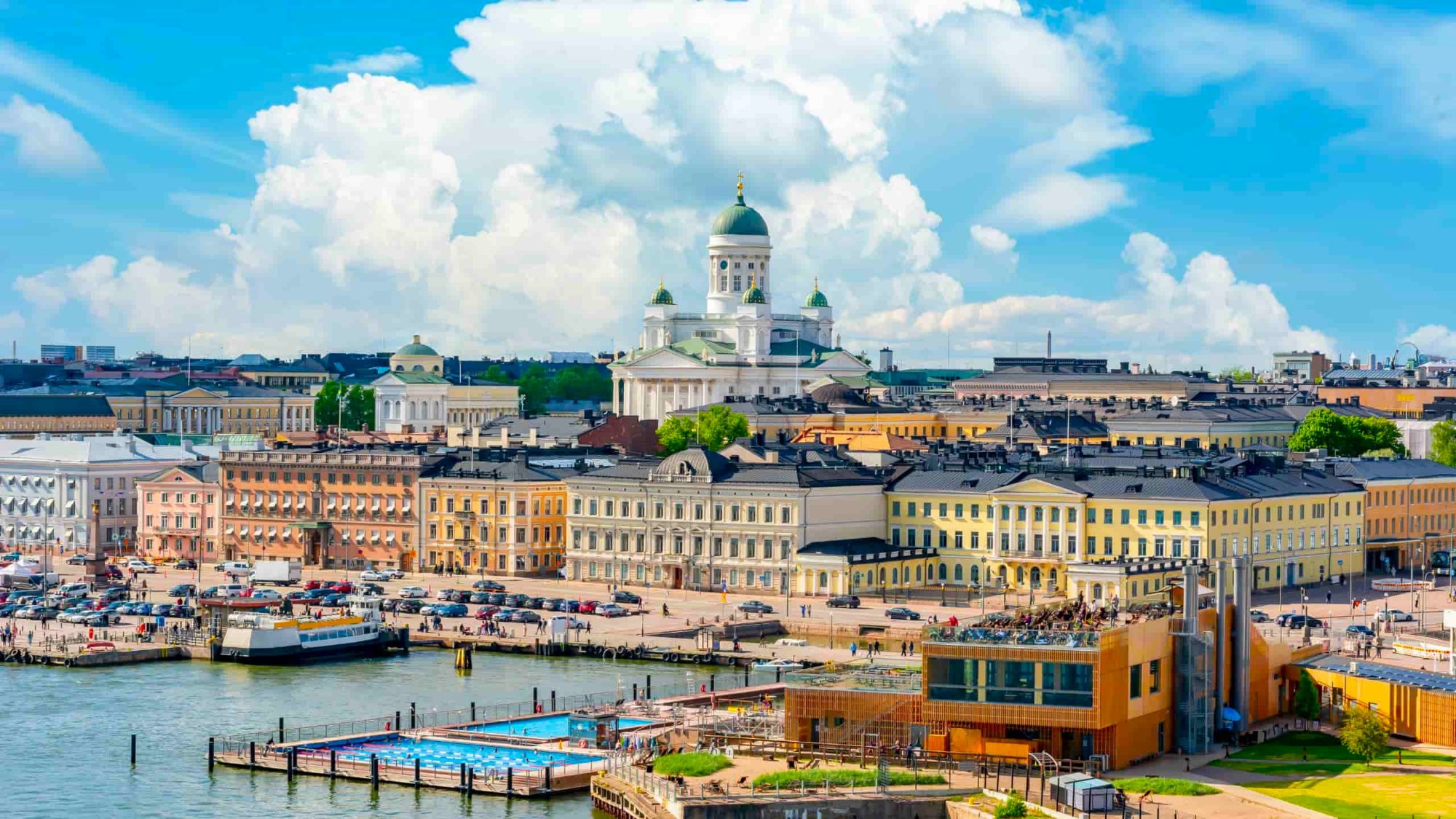 Solve Panoramic view of downtown Helsinki, the capital of Finland ...