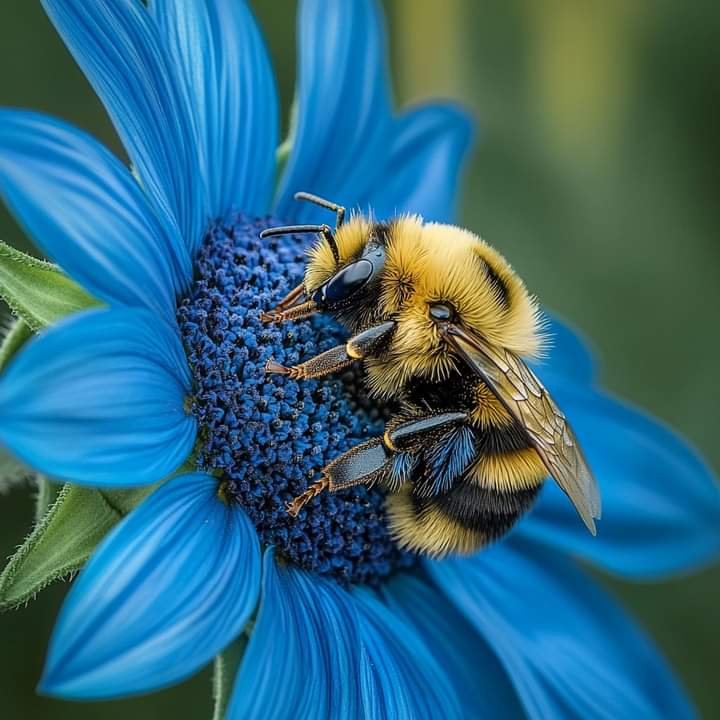 Solve Bees love blue and purple jigsaw puzzle online with 16 pieces