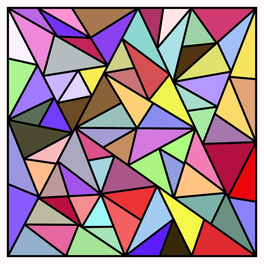 Solve 80 Triangles jigsaw puzzle online with 81 pieces