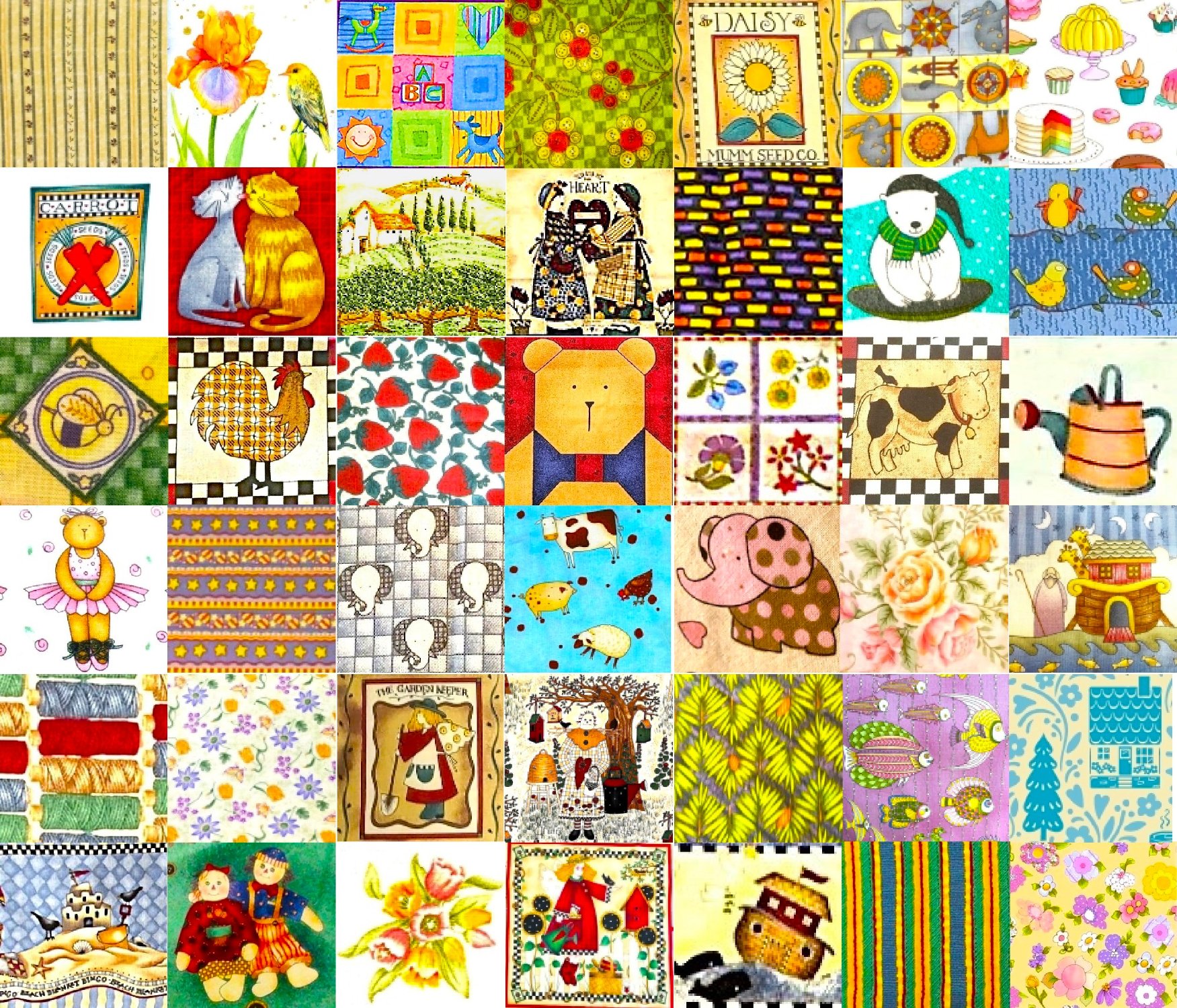 Solve PATCHWORK DEBBIE MUMM 11 jigsaw puzzle online with 143 pieces