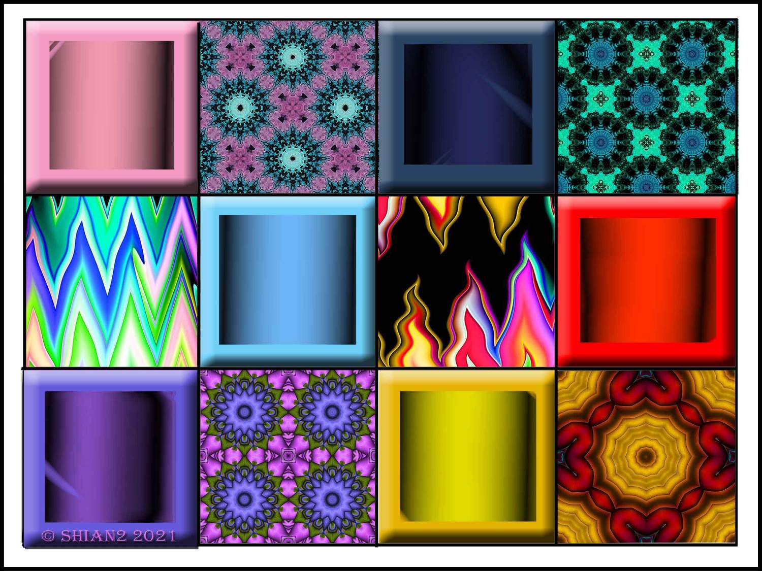 Solve Patterned and Plain Blocks jigsaw puzzle online with 63 pieces