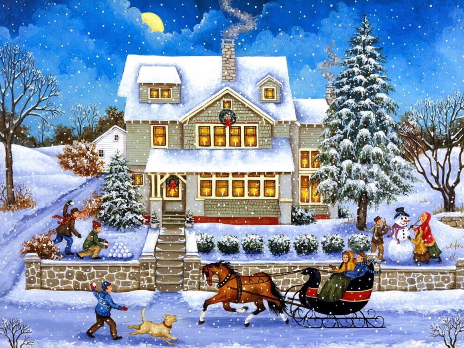 Solve Winter Holidays jigsaw puzzle online with 130 pieces