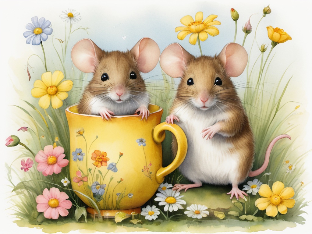 Solve Little mouse family jigsaw puzzle online with 88 pieces