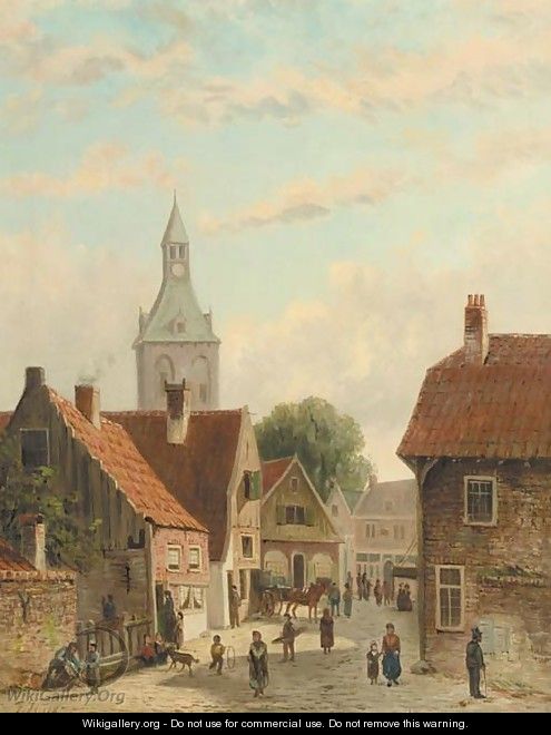 Solve Johannes Frederik Hulk--Busy Street in a Small Town jigsaw puzzle ...