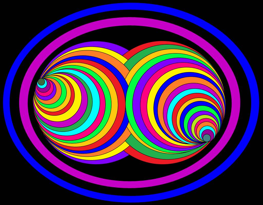 Solve Two Circles jigsaw puzzle online with 42 pieces