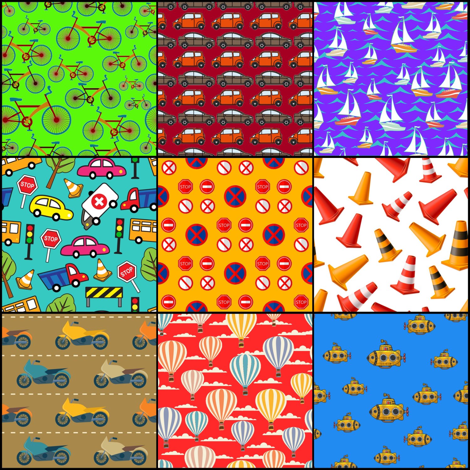 Solve Transport patterns 2 jigsaw puzzle online with 225 pieces