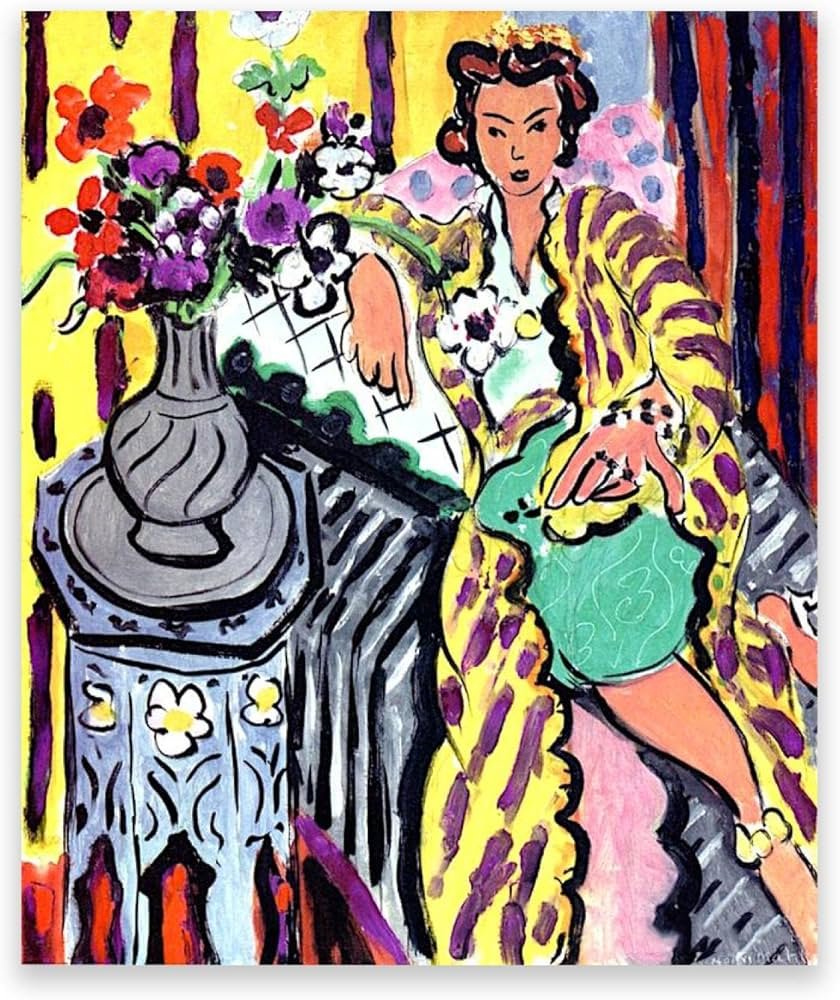 Solve Henri Matisse "Yellow Odalisque" jigsaw puzzle online with 120 pieces