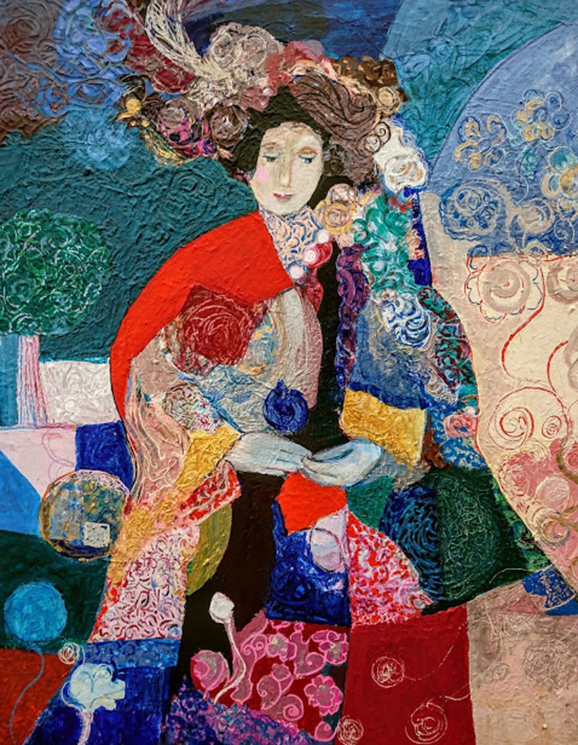 Solve Brigitte Szpiro Artwork - 'Mon Jardin Secret' jigsaw puzzle ...