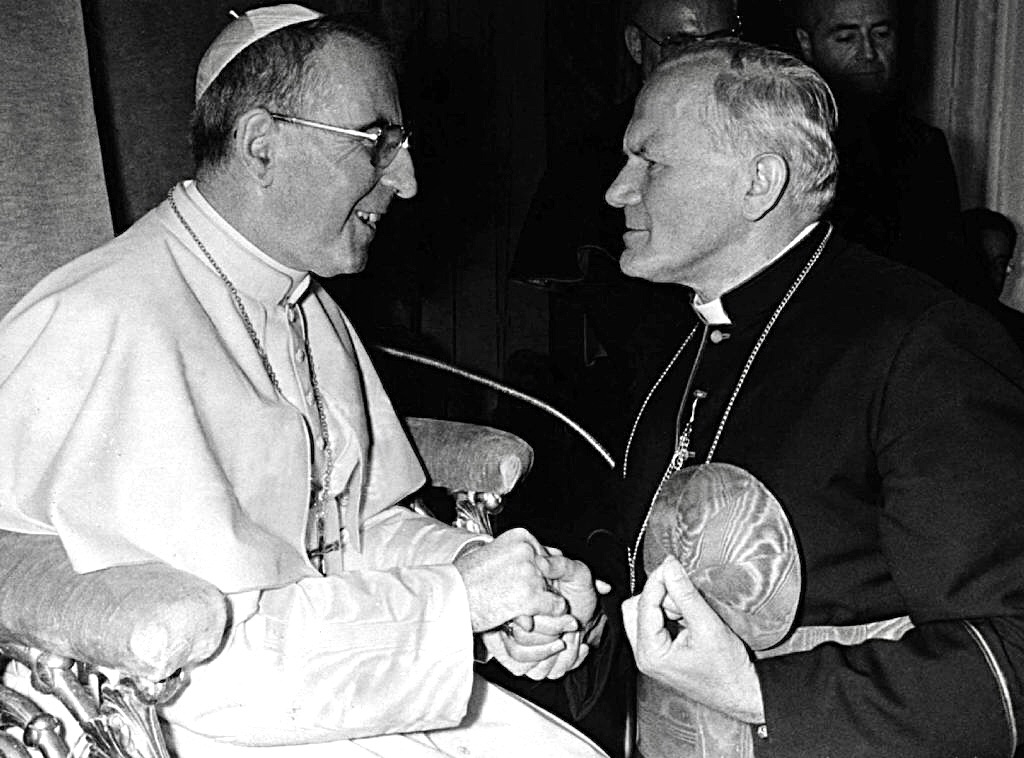 Solve Pope John Paul I, greeting in 1978 then Cardinal Karol Wojtyla ...
