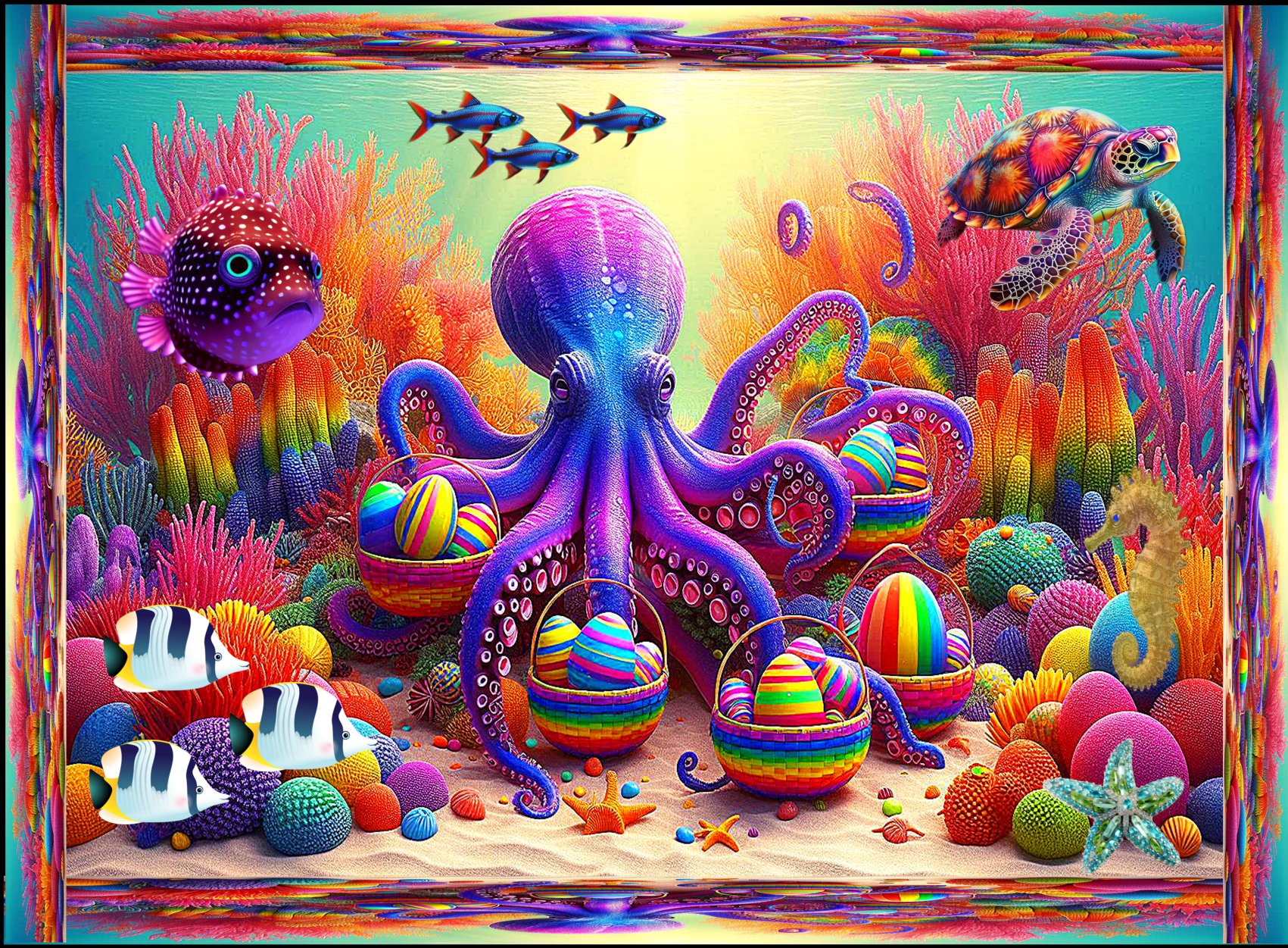 Solve AI Octopus and Eggs II - resize to 588 jigsaw puzzle online with ...