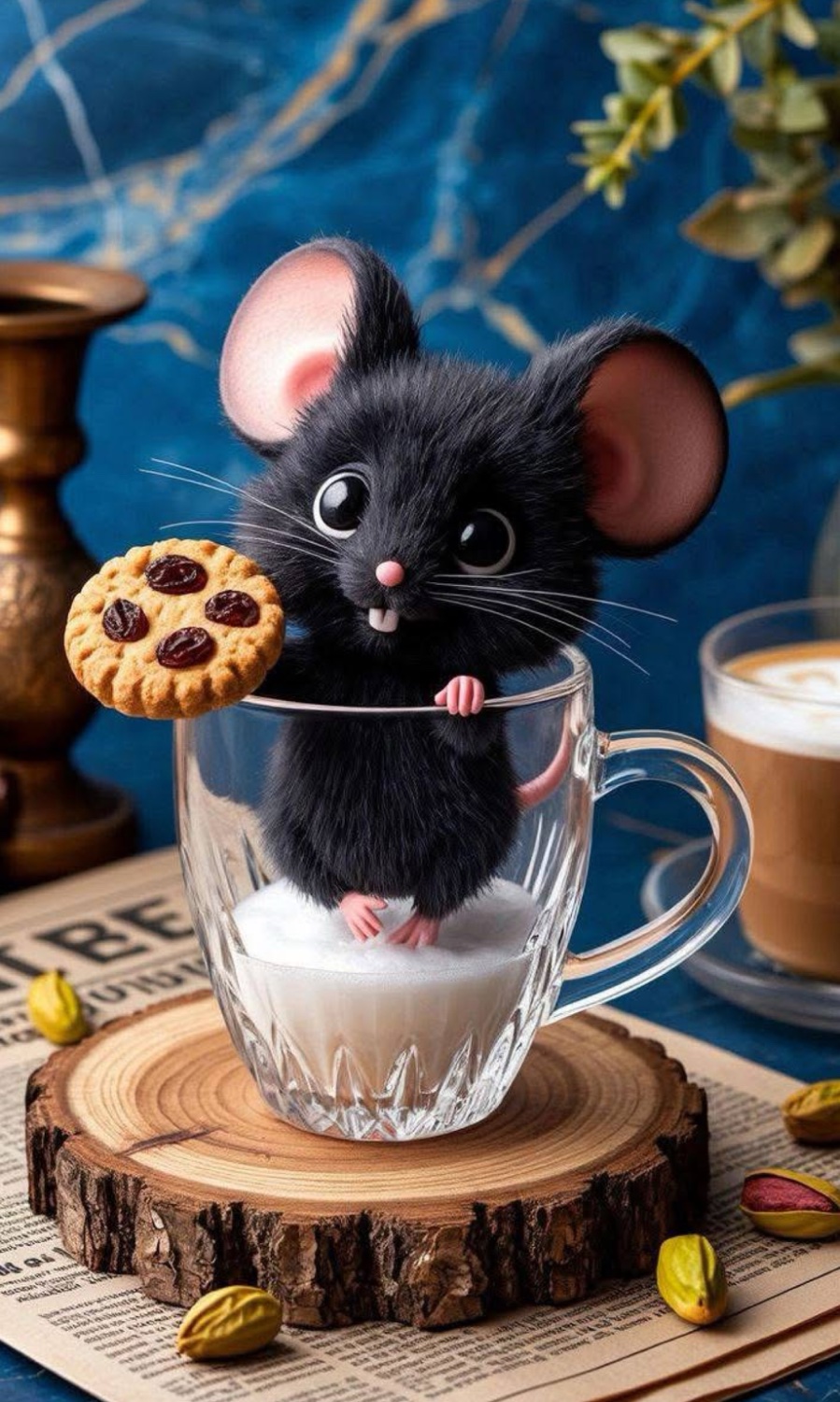 Solve Enjoying Milk & Cookies jigsaw puzzle online with 160 pieces