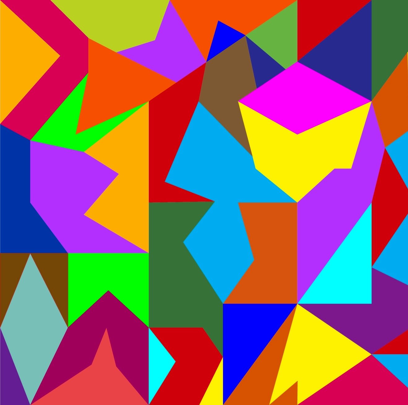 Solve Polygon mashup jigsaw puzzle online with 121 pieces