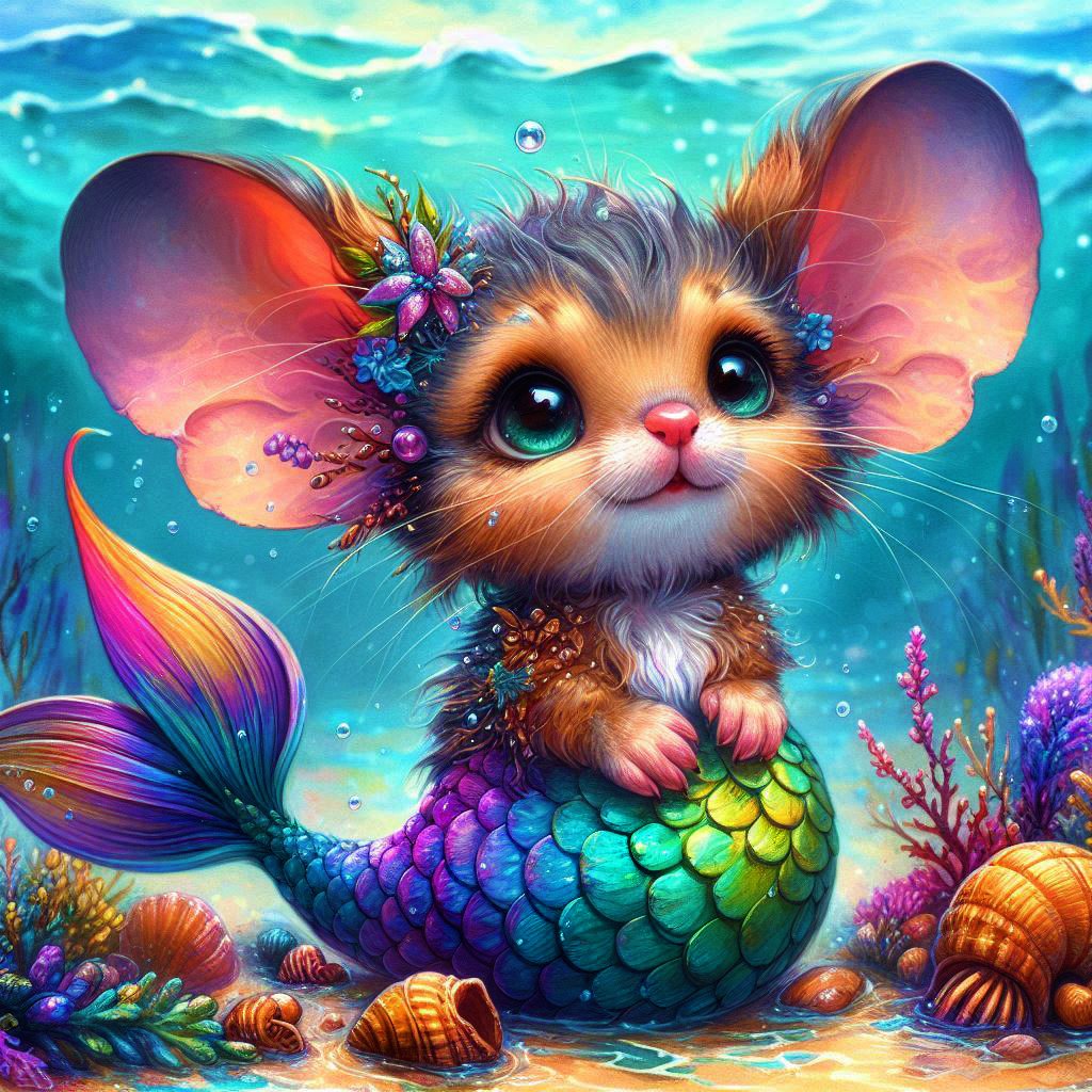 Solve adorable Maria Mermaid jigsaw puzzle online with 64 pieces